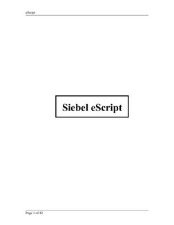 Siebel eScript Programming Guide | PDF | Method (Computer Programming ...