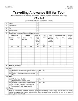 Travelling Allowance Bill Form Guide | PDF | Public Transport | Economies