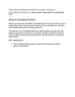 Immediate Family Definition in the Philippines | PDF | Wellness