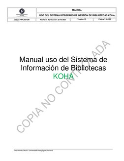 Manual Koha Pdf Biblioteca Informática Usuario Informática