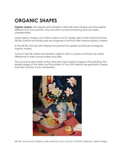 Understanding Organic Shapes in Art | PDF | Shape | Area