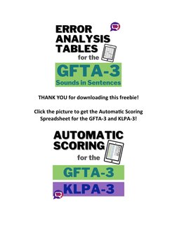 GFTA-3 Automatic Scoring Template | PDF
