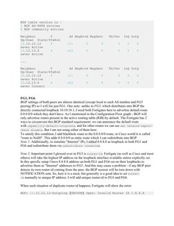 Fortigate BGP Cookbook of Example Configuration and Debug Commands | PDF | Router (Computing ...