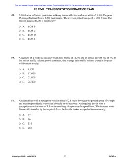 PE Civil Transportation Practice Exam - Sample | PDF | Test (Assessment ...