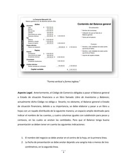 Formas de Presentación del Balance General | PDF | Hoja de balance ...
