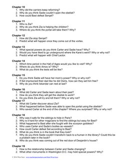 Red Pyramid Chapter Discussion Questions | PDF | Egyptian Mythology