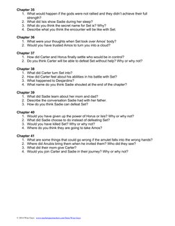 Red Pyramid Chapter Discussion Questions | PDF | Egyptian Mythology