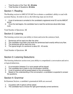 AMCAT SVAR Test Overview and Pattern | PDF | Fluency | English Language