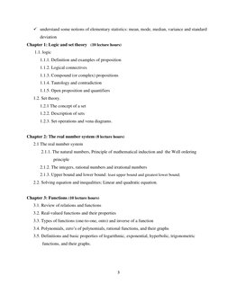 Freshman Math for Social Sciences Syllabus | PDF | Matrix (Mathematics ...