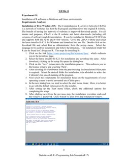 R Programming Lab Manual for Statistics | PDF | Coefficient Of ...
