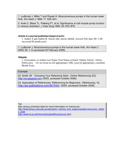 SAGE Vancouver Reference Style Guide | PDF | Citation | Publishing