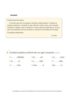 Actividades con MB y NV en Ortografía | PDF