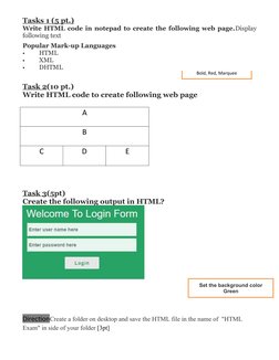 HTML Practical Exam Tasks and Outputs | PDF | Html | Computing