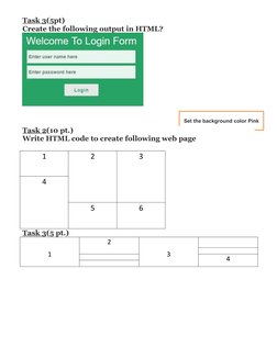 HTML Practical Exam Tasks and Outputs | PDF | Html | Computing
