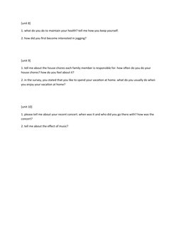 Updated Opic Questions | PDF | Experience