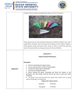 Takyan: Traditional Filipino Game Guide | PDF | Cognition ...