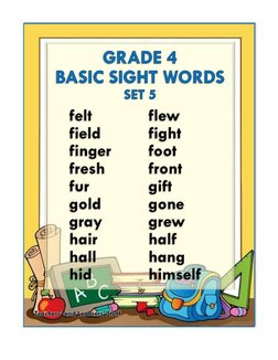 Basic Sight Words Grade 4 | PDF