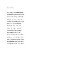 McAfee Serial Numbers List | PDF