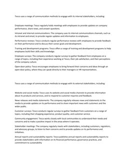 Tesco Stakeholders and Communication Strategies | PDF | Employment ...