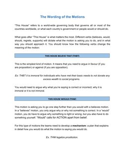 Understanding Debate Motions | PDF | Policy | Argument