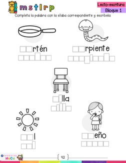 Ejercicios de Lectoescritura 1er Grado | PDF