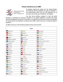 Miembros de la OMC: 164 países | PDF | Relaciones Internacionales ...
