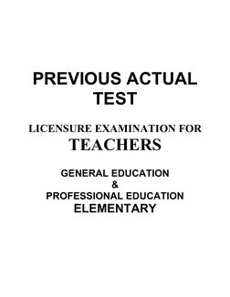 LET General Education Exam Questions | PDF | Learning | Philippines