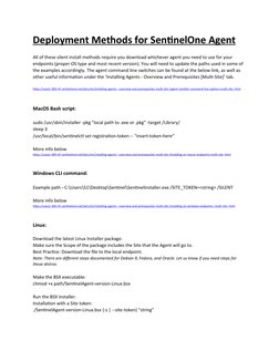 SentinelOne Agent Installation Guide | PDF | Installation (Computer ...