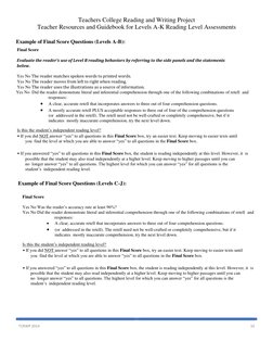 TCRWP A-K Reading Level Assessments | PDF | Reading Comprehension | Fluency