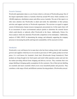 Woolworths Procurement and Strategy Analysis | PDF | Strategic ...
