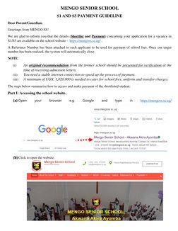 Mengo Senior School S1/S5 Payment Guide | PDF | Payments | Money