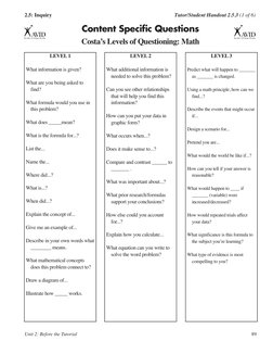Costas Levels of Questioning | PDF | Inquiry | Cinderella