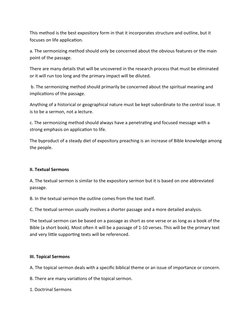 Types of Sermons Explained | PDF | Expository Preaching | Sermon