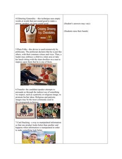 Grade 8 Lesson Plan: Propaganda Techniques | PDF | Propaganda | Lesson Plan
