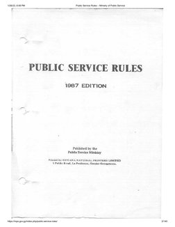 Public Service Rules Overview | PDF