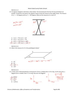 Geometry EOC Practice Test Answers | PDF | Tetrahedron | Area