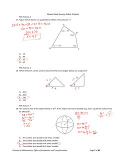 Geometry EOC Practice Test Answers | PDF | Tetrahedron | Area