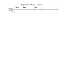 Experimental Design Template Guide | PDF | Computers