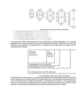 Dimensiones Estándar de Mesas de Comedor | PDF