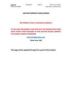 Lightnin Compact Series Mixers Overview | PDF | Gear | Bearing (Mechanical)