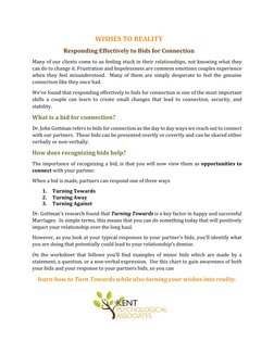 Enhancing Connection: Gottman's Bids Guide | PDF | Psychological ...