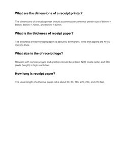Standard Receipt Sizes Explained | PDF | Receipt | Point Of Sale