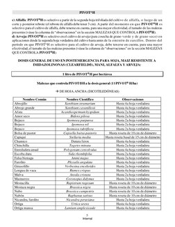 Herbicida Pivot H: Ficha Técnica y Uso | PDF | Agua | Herbicida