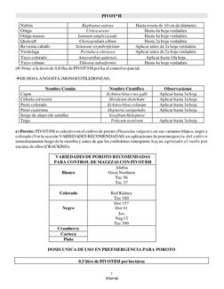 Herbicida Pivot H: Ficha Técnica y Uso | PDF | Agua | Herbicida