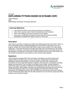 Python for Dynamo in AEC | PDF | Python (Programming Language) | Autodesk Revit