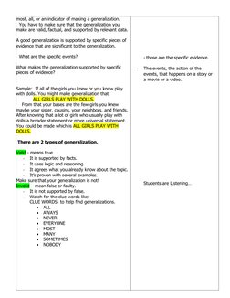 Making Valid Generalizations in Lessons | PDF | Logic | Evidence