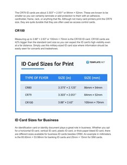 Standard ID Card Sizes Explained | PDF | Identity Document | Printer ...
