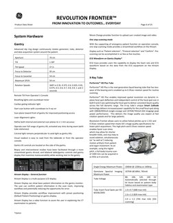 Revolution Frontier - DataSheet - 2.0 | PDF | Ct Scan | Medical Imaging