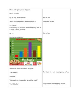 Vertical Bar Graph Grade 4