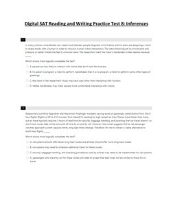 Digital SAT Reading and Writing Practice Test 8 | PDF